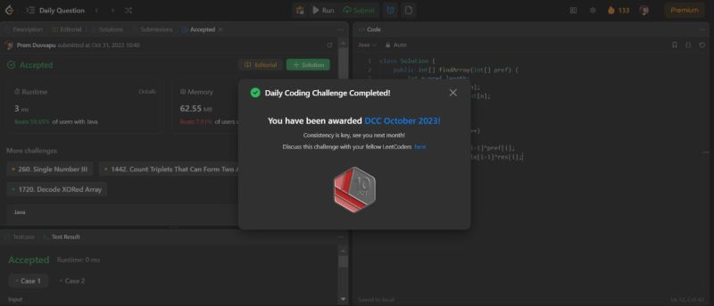 Prem Duvvapu on LinkedIn: #leetcode #dsa #java #coding #consistency # ... Prem Duvvapu on LinkedIn: #leetcode #dsa #java #coding #consistency # ...