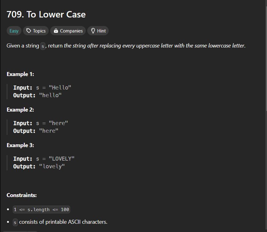 Pranjal Jain on LinkedIn: #100daysofcode #java #leetcode #tolowercase # ... Pranjal Jain on LinkedIn: #100daysofcode #java #leetcode #tolowercase # ...