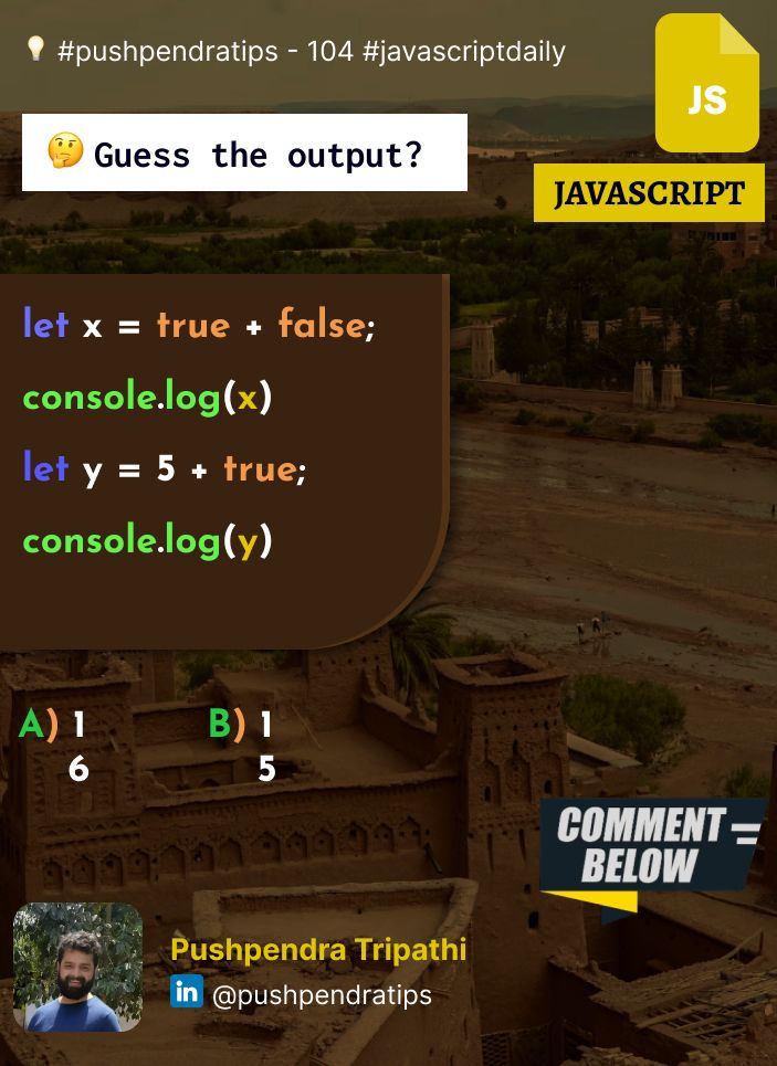 Pushpendra Tripathi on LinkedIn: #pushpendratips #javascriptdaily # ... Pushpendra Tripathi on LinkedIn: #pushpendratips #javascriptdaily # ...