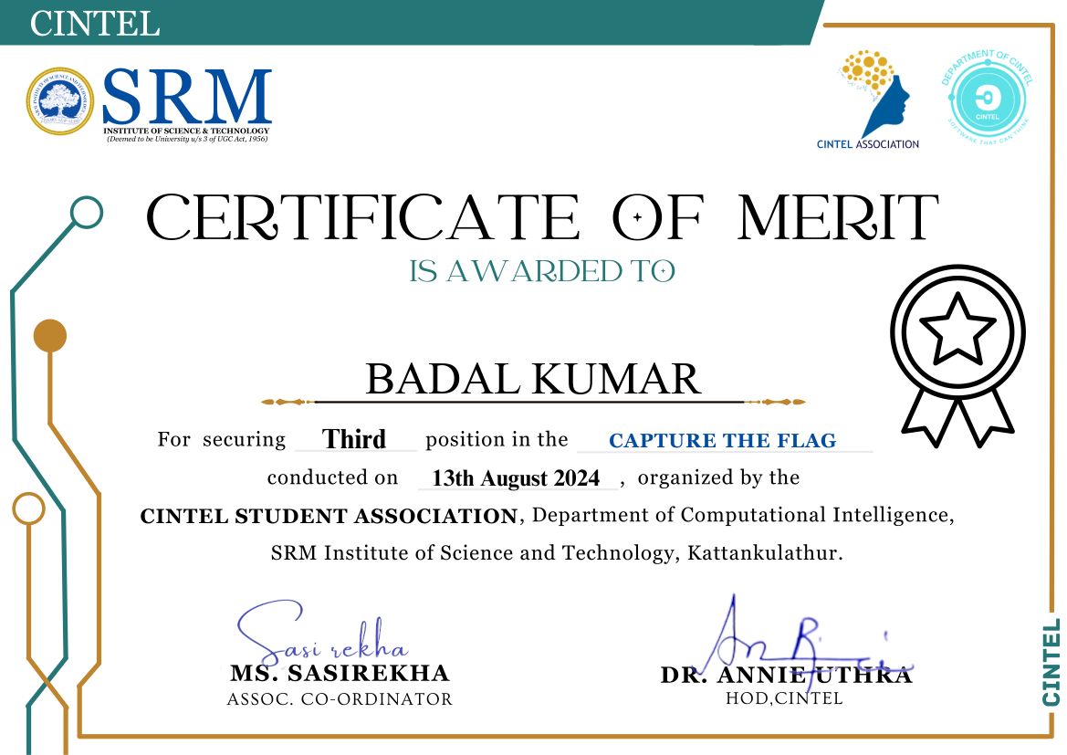 BADAL KUMAR on LinkedIn: Excited to share that I’ve just won my first ... BADAL KUMAR on LinkedIn: Excited to share that I’ve just won my first ...