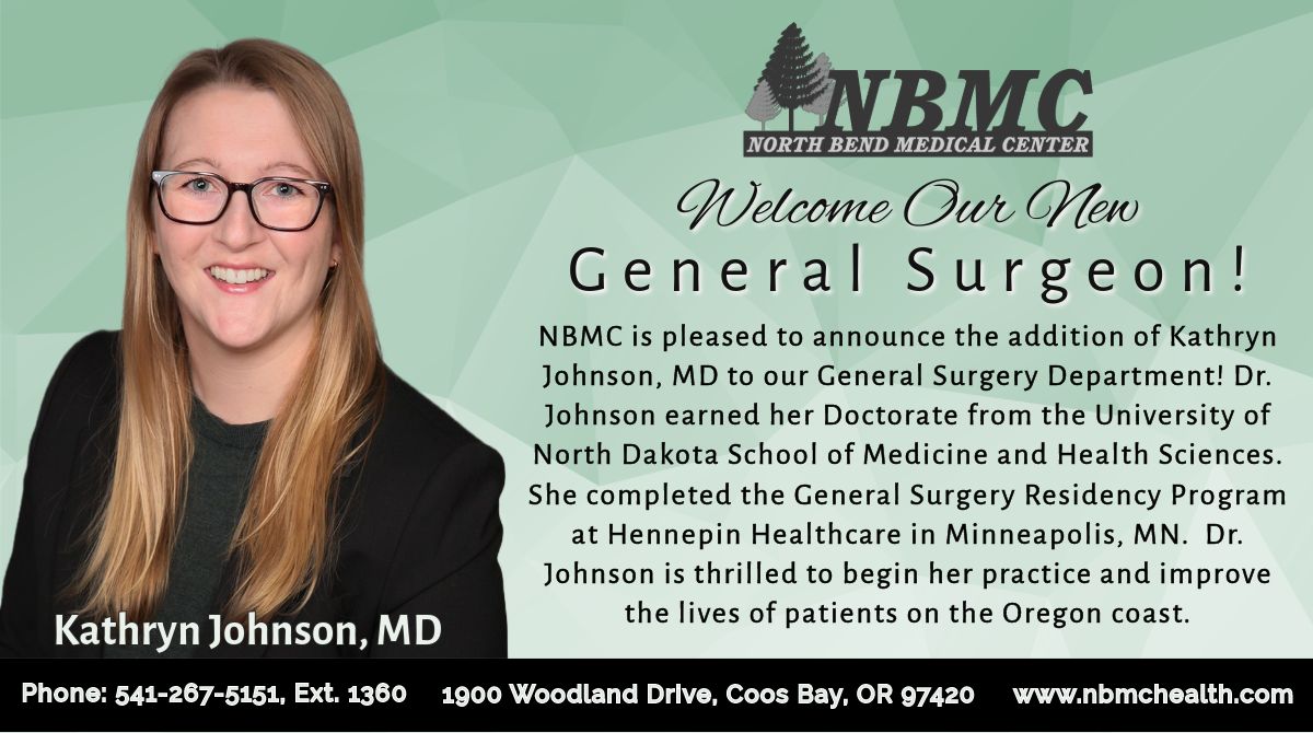 Please join us in welcoming Kathryn Johnson, MD - General Surgeon to ... Please join us in welcoming Kathryn Johnson, MD - General Surgeon to ...