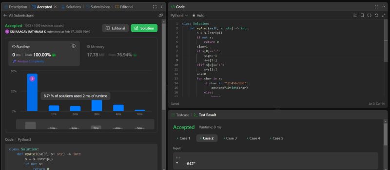 SRI RAAGAV RATHNAM K on LinkedIn: #100daysofleetcode #codingchallenge # ... SRI RAAGAV RATHNAM K on LinkedIn: #100daysofleetcode #codingchallenge # ...