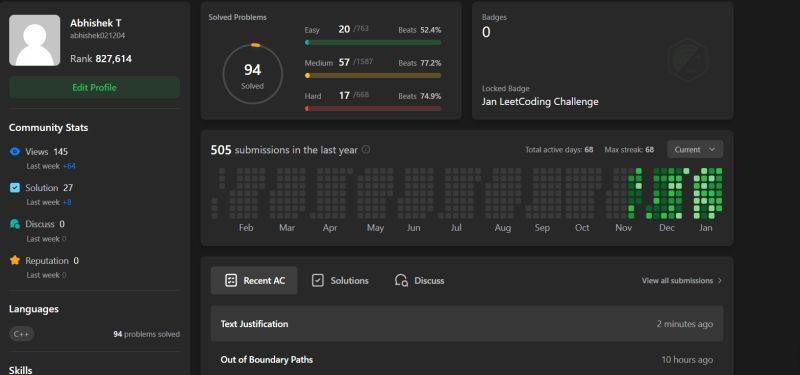 Abhishek T on LinkedIn: #365daychallenge #leetcode #dailycoding #cpp # ... Abhishek T on LinkedIn: #365daychallenge #leetcode #dailycoding #cpp # ...