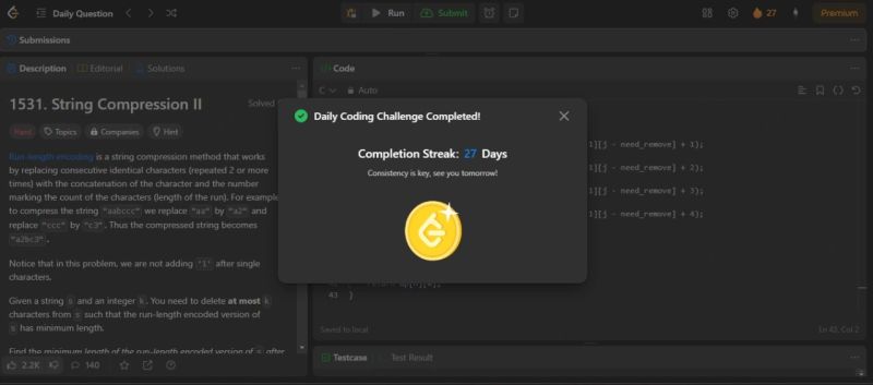 Ganesh Tiwari on LinkedIn: 27/75 days challenge completed. Leedcode ... Ganesh Tiwari on LinkedIn: 27/75 days challenge completed. Leedcode ...