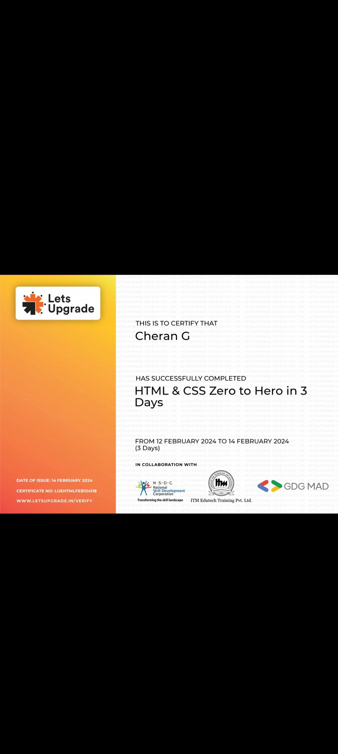 Cheran G on LinkedIn: #html #css #letsupgrade #webdevelopment Cheran G on LinkedIn: #html #css #letsupgrade #webdevelopment