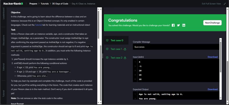 Ayan Ajmeri on LinkedIn: #hackerrank #day10 #java #oop #learningjourney ... Ayan Ajmeri on LinkedIn: #hackerrank #day10 #java #oop #learningjourney ...