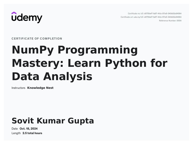 Sovit Kumar Gupta on LinkedIn: #numpy #dataanalysis #python #coding # ... Sovit Kumar Gupta on LinkedIn: #numpy #dataanalysis #python #coding # ...