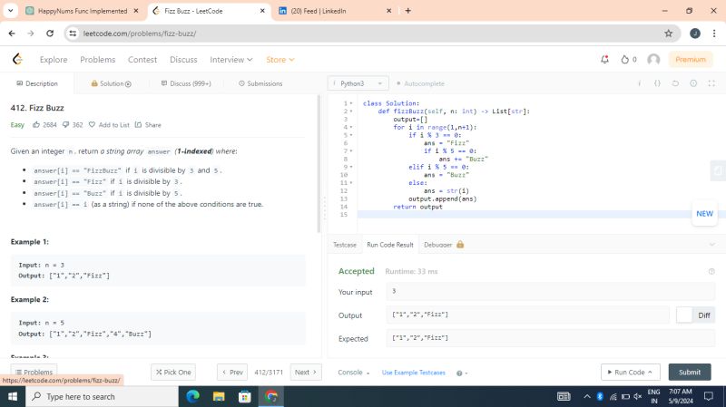 Kanimozhi Janarthanan on LinkedIn: #100daysofcode #python #fizzbuzz Kanimozhi Janarthanan on LinkedIn: #100daysofcode #python #fizzbuzz