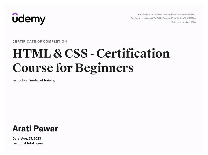 Arati Pawar on LinkedIn: #udemy #html #css #webdevelopment Arati Pawar on LinkedIn: #udemy #html #css #webdevelopment