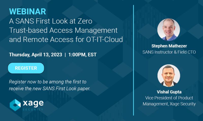 Xage Security on LinkedIn: A SANS First Look at Zero Trust-based Access ... Xage Security on LinkedIn: A SANS First Look at Zero Trust-based Access ...