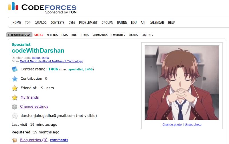 Darshan Jain on LinkedIn: #codeforces Darshan Jain on LinkedIn: #codeforces