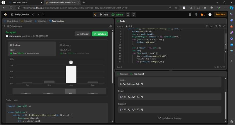 Day 2 of LeetCode challenge: Problem 950 | RAJAMOHAN R posted on the ... Day 2 of LeetCode challenge: Problem 950 | RAJAMOHAN R posted on the ...