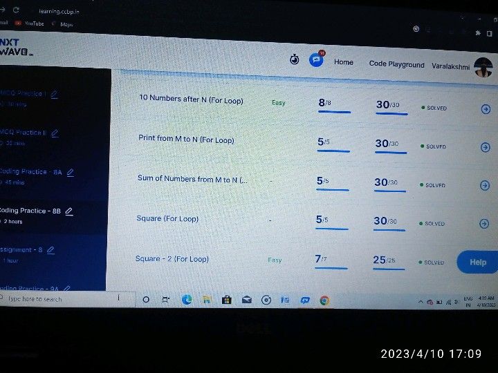 Varalakshmi Kuruva on LinkedIn: #nxtwave #50daysofcodechallenge #day07 Varalakshmi Kuruva on LinkedIn: #nxtwave #50daysofcodechallenge #day07