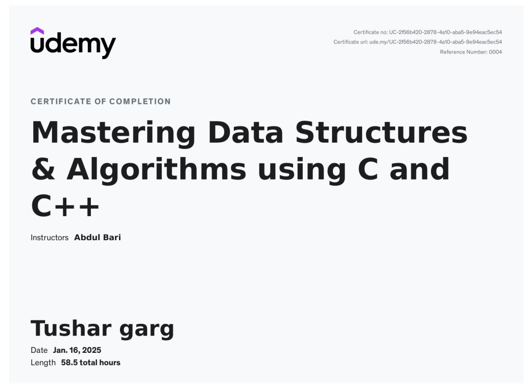 Tushar Garg on LinkedIn: #datastructures #algorithms # ... Tushar Garg on LinkedIn: #datastructures #algorithms # ...
