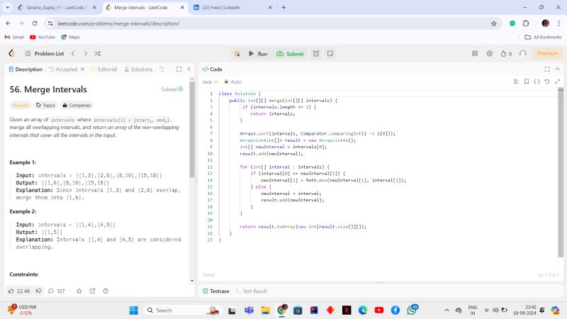 Tanisha Gupta on LinkedIn: #codingchallenge #day44 #dsa #mergeintervals ... Tanisha Gupta on LinkedIn: #codingchallenge #day44 #dsa #mergeintervals ...