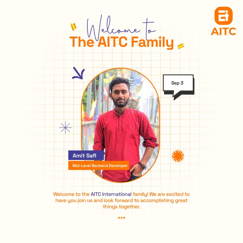 AITC International on LinkedIn: #welcometoaitc #backenddeveloper # ... AITC International on LinkedIn: #welcometoaitc #backenddeveloper # ...