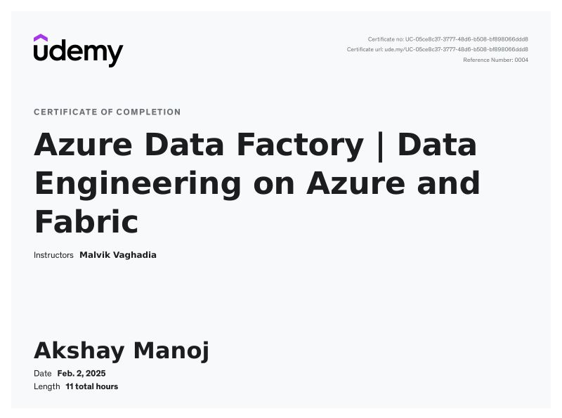 #azuredatafactory #azure #dataengineering #etl #learning #udemy | Akshay M #azuredatafactory #azure #dataengineering #etl #learning #udemy | Akshay M