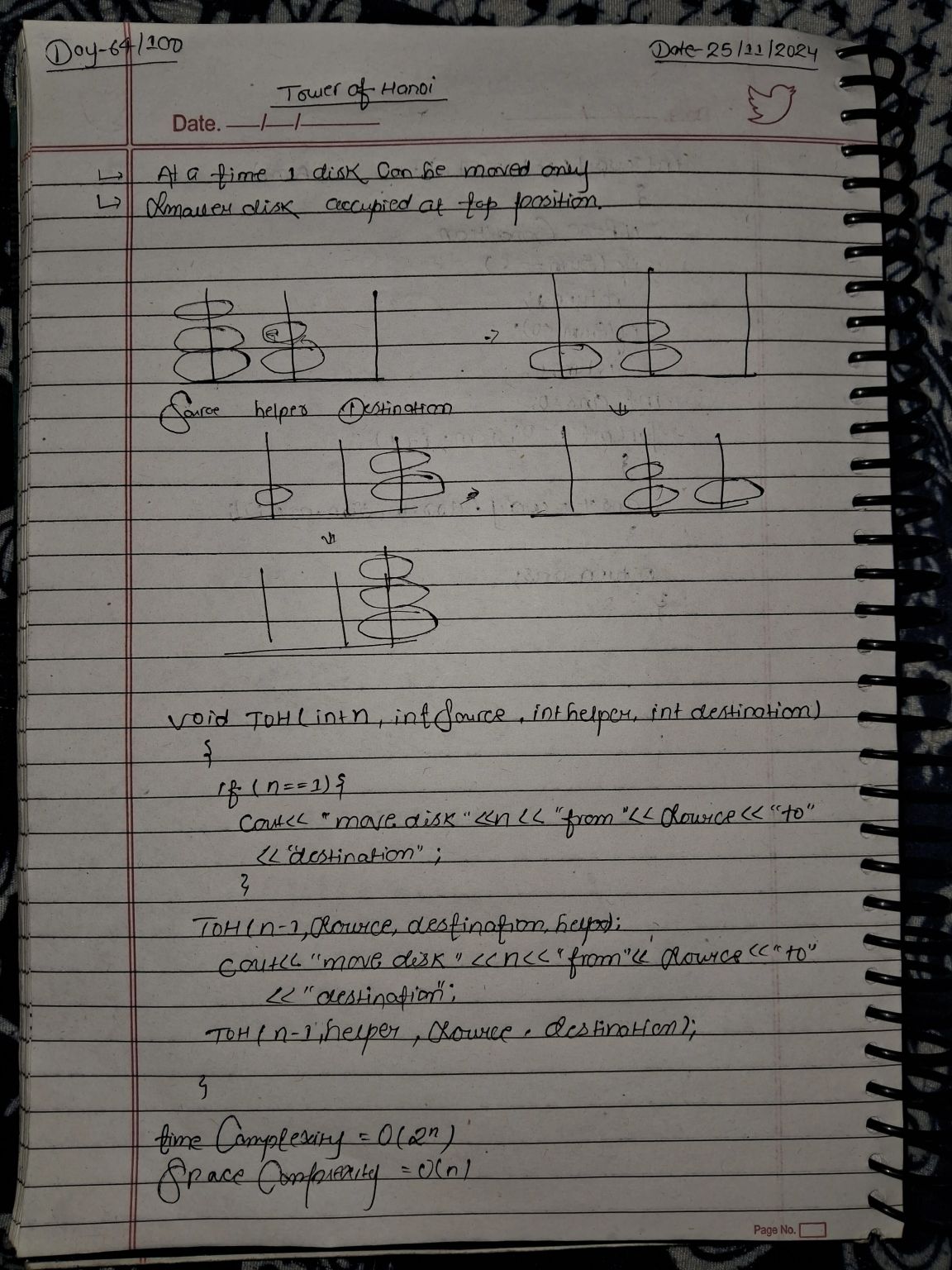 Sushil kumar on LinkedIn: #day64 #dsa #recursion #towerofhanoi # ... Sushil kumar on LinkedIn: #day64 #dsa #recursion #towerofhanoi # ...