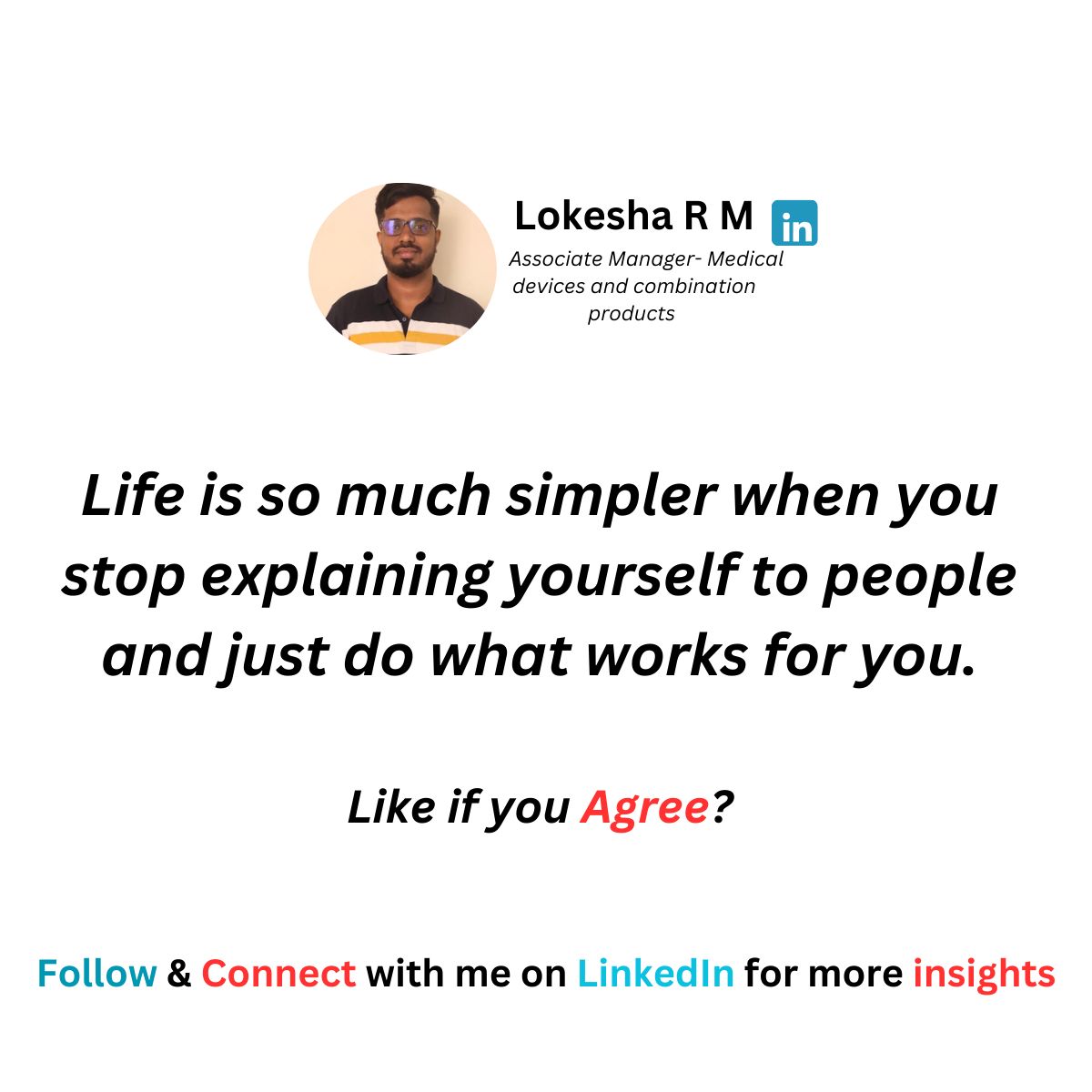 Lokesha R M on LinkedIn: Agree ? Follow Lokesha R M Lokesha R M on LinkedIn: Agree ? Follow Lokesha R M