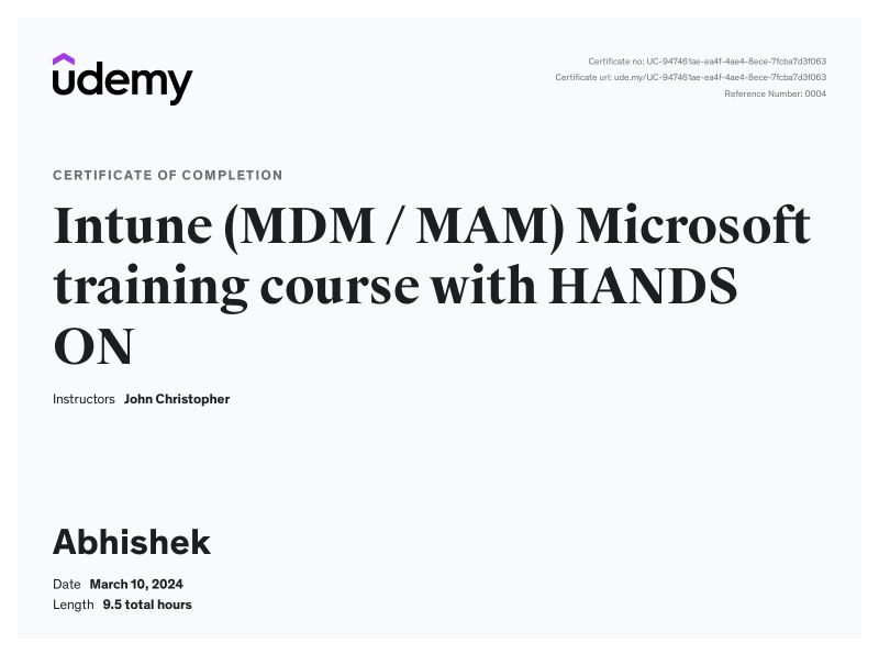 Abhishek Singh Rajput on LinkedIn: #microsoftintune #microsoft365 Abhishek Singh Rajput on LinkedIn: #microsoftintune #microsoft365