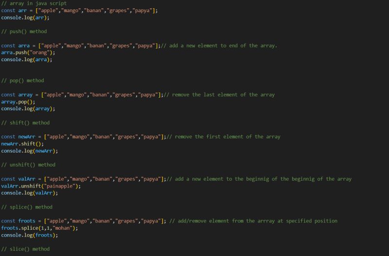 AJEET SINGH on LinkedIn: **** ARRAY in JavaScript **** array is a ... AJEET SINGH on LinkedIn: **** ARRAY in JavaScript **** array is a ...