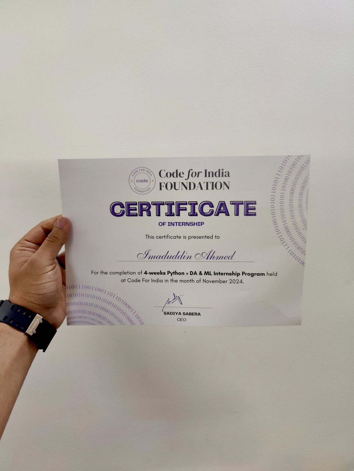 •I’m thrilled to share that I successfully completed my internship in ... •I’m thrilled to share that I successfully completed my internship in ...