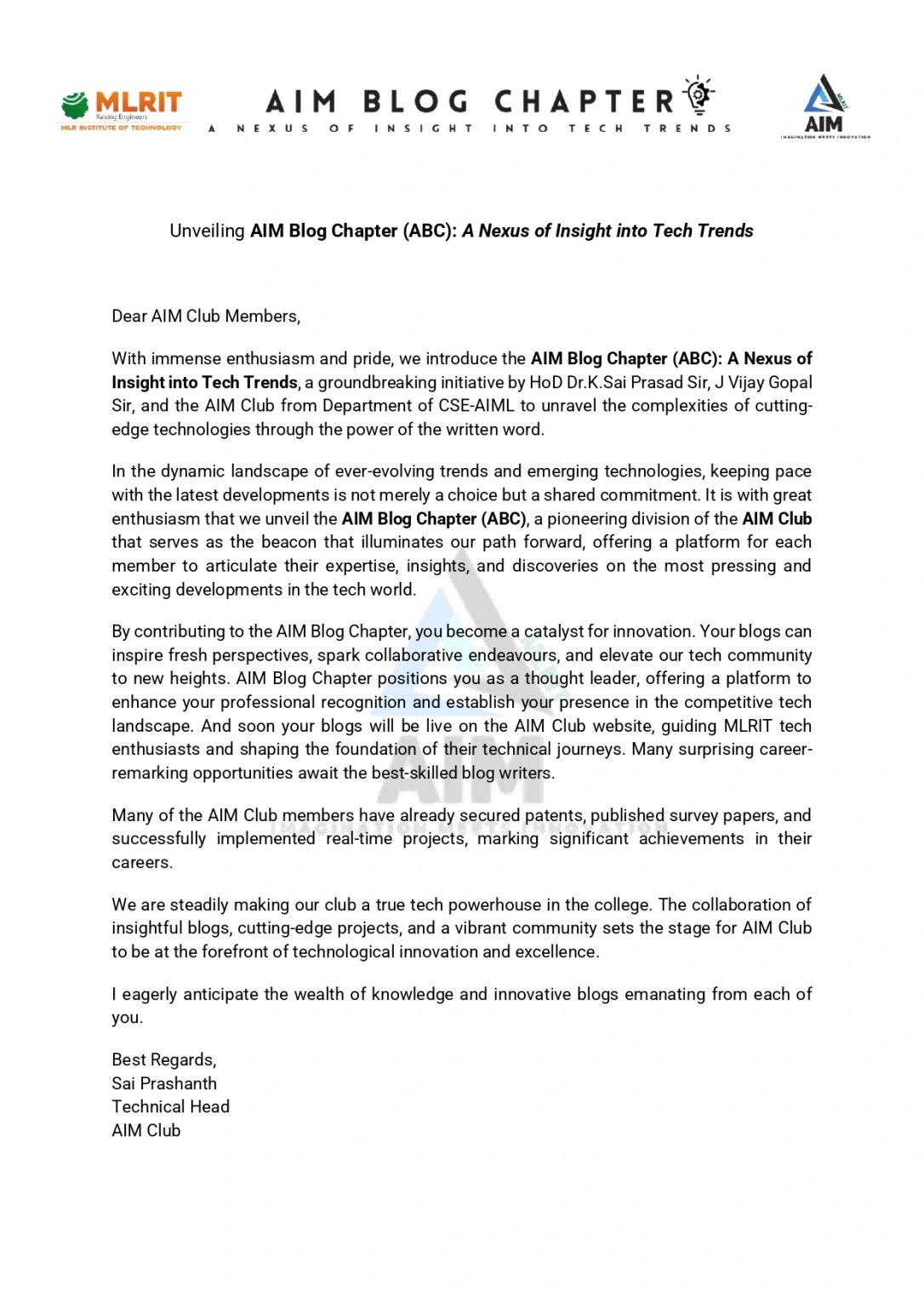 Vamsi Vundela on LinkedIn: #abc #aimblogchapter Vamsi Vundela on LinkedIn: #abc #aimblogchapter