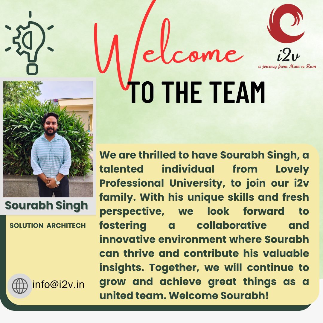 Welcome Sourabh ! | Vishal Mahajan Welcome Sourabh ! | Vishal Mahajan
