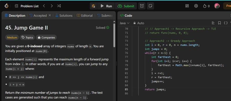 #day21 #leetcode #consistentcoding #greedyalgorithm #problemsolving # ... #day21 #leetcode #consistentcoding #greedyalgorithm #problemsolving # ...