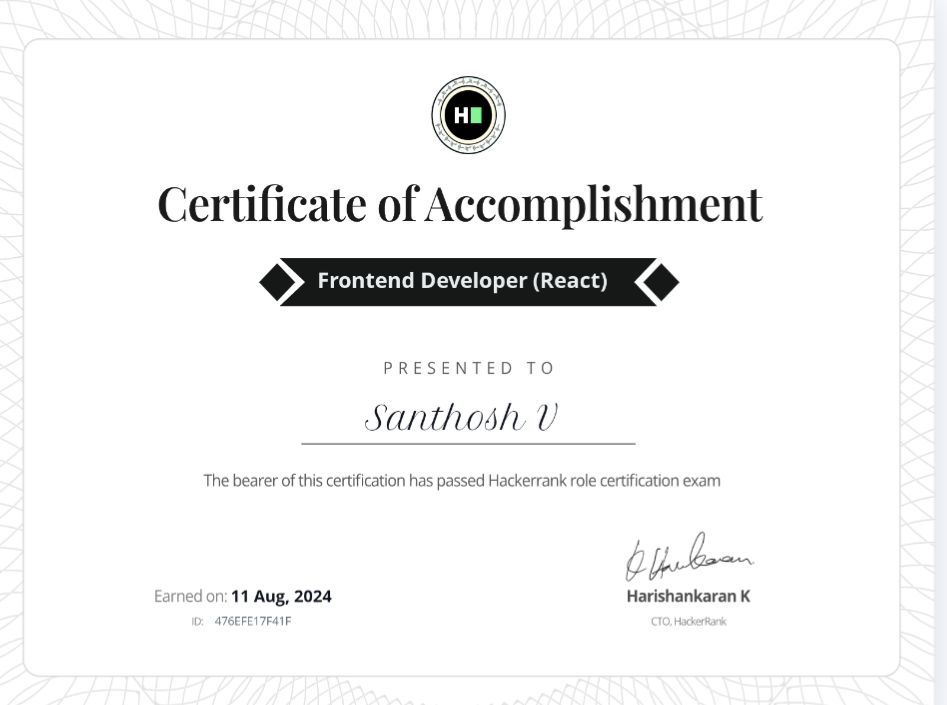 Santhosh V on LinkedIn: #reactjs #javascript #css #frontenddevelopment ... Santhosh V on LinkedIn: #reactjs #javascript #css #frontenddevelopment ...