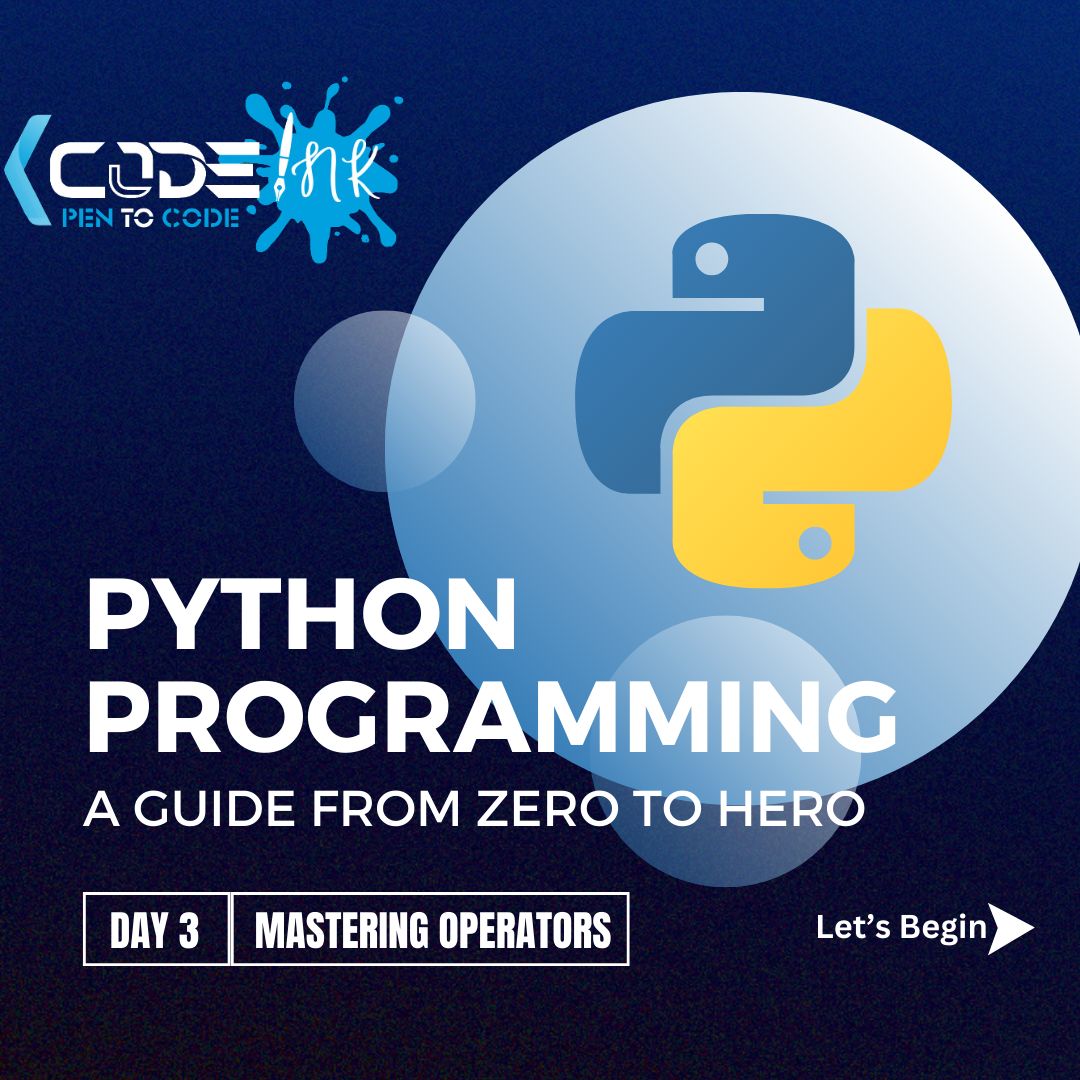 CODEINK.in on LinkedIn: #pythonprogramming #pythonseries #day3 # ... CODEINK.in on LinkedIn: #pythonprogramming #pythonseries #day3 # ...