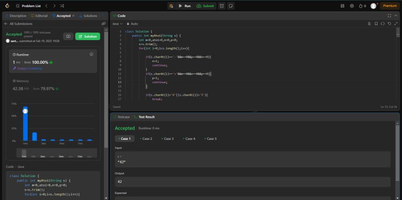 #100daysofcode #leetcode #stringmanipulation | Santhosh Kumar R #100daysofcode #leetcode #stringmanipulation | Santhosh Kumar R