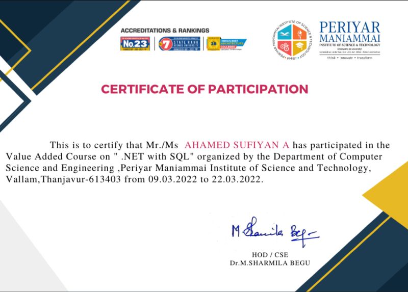 Ahamed Sufiyan A on LinkedIn: #datamanagement #sqlskills #dotnet Ahamed Sufiyan A on LinkedIn: #datamanagement #sqlskills #dotnet