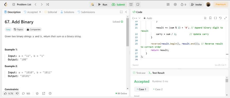 Kashish mittal on LinkedIn: #100daysofcode #binaryaddition #cplusplus # ... Kashish mittal on LinkedIn: #100daysofcode #binaryaddition #cplusplus # ...