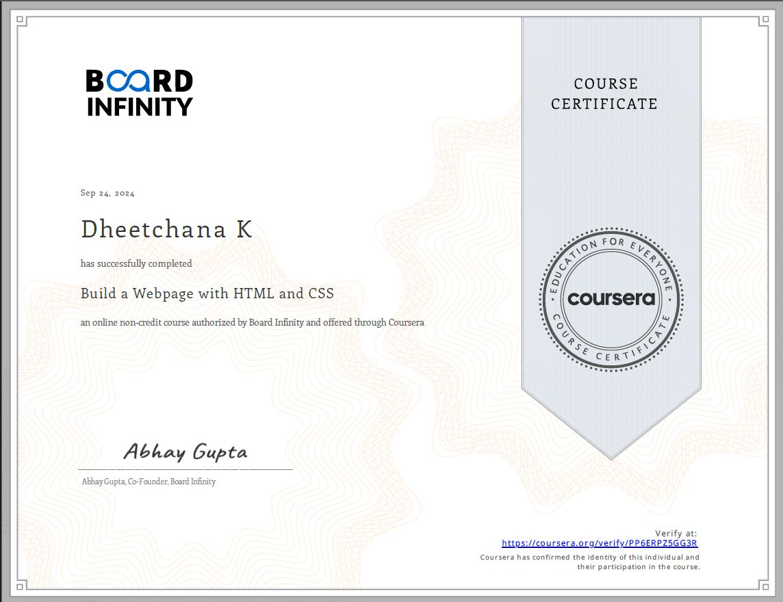 Dheetchana K on LinkedIn: #webdevelopment #html #css #skillbuilding # ... Dheetchana K on LinkedIn: #webdevelopment #html #css #skillbuilding # ...