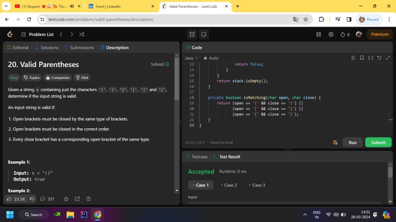 Completed LeetCode Day 22 challenge with stack data structure | Aakash ... Completed LeetCode Day 22 challenge with stack data structure | Aakash ...