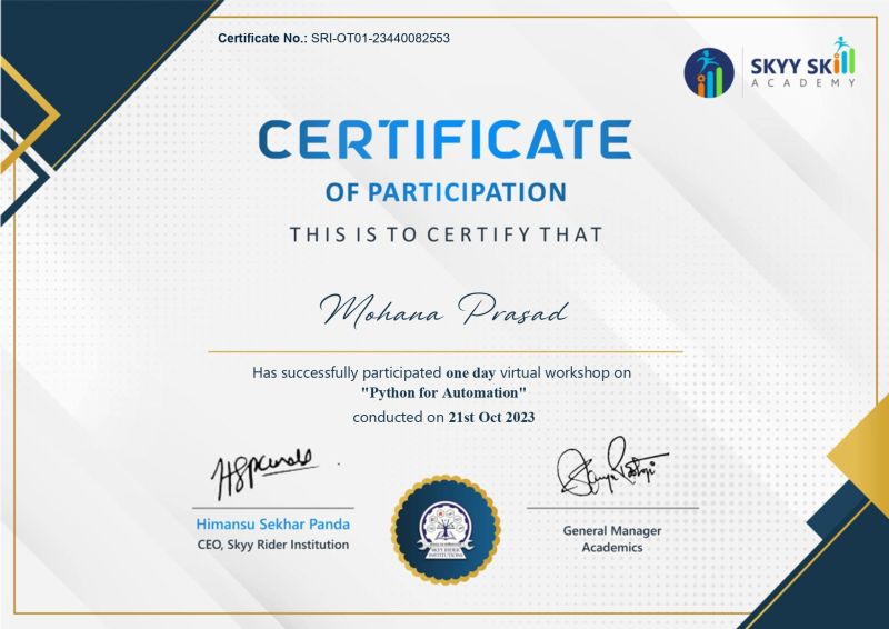 MOHANA PRASAD on LinkedIn: #python MOHANA PRASAD on LinkedIn: #python