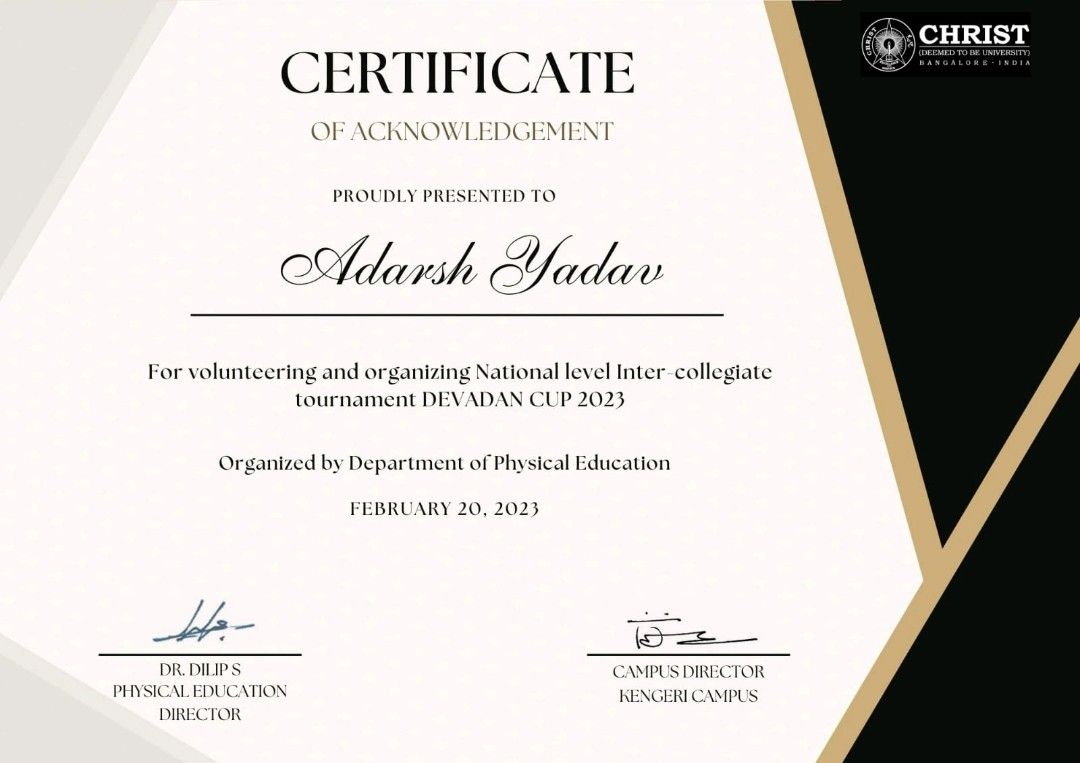 Adarsh Yadav on LinkedIn: #christuniversity #bangalore Adarsh Yadav on LinkedIn: #christuniversity #bangalore