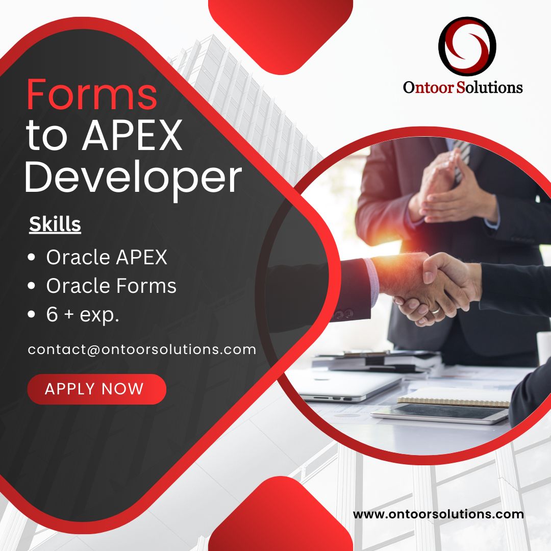 Ontoor Solutions Pvt. Ltd. on LinkedIn: #oracleforms #oracleapex # ... Ontoor Solutions Pvt. Ltd. on LinkedIn: #oracleforms #oracleapex # ...