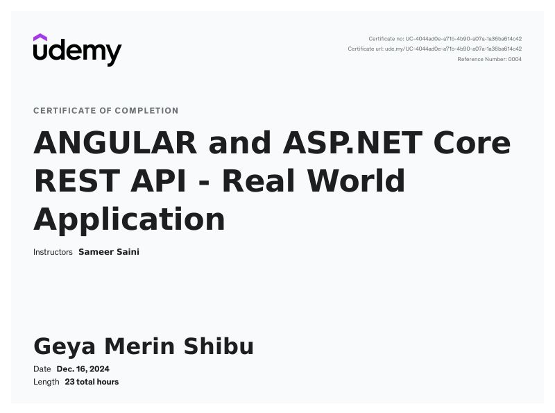 Geya Merin Shibu on LinkedIn: #aspnet #angular #webdevelopment # ... Geya Merin Shibu on LinkedIn: #aspnet #angular #webdevelopment # ...