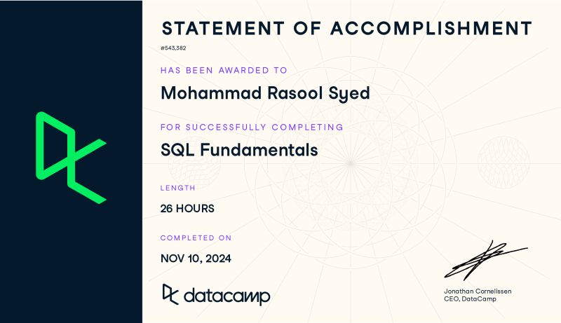 Mohammad Rasool Syed on LinkedIn: #sql #mysql #postgresql # ... Mohammad Rasool Syed on LinkedIn: #sql #mysql #postgresql # ...