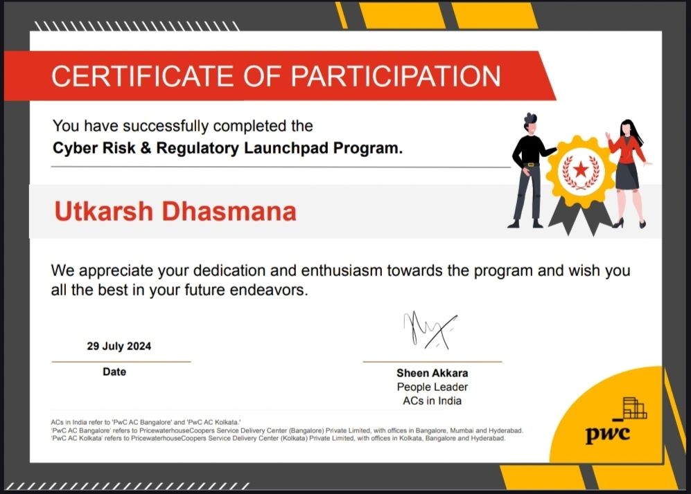 Utkarsh Dhasmana on LinkedIn: #pwc #launchpadprogram #careergrowth # ... Utkarsh Dhasmana on LinkedIn: #pwc #launchpadprogram #careergrowth # ...