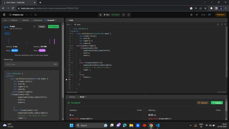 After a long time on leetcode...😌😌😌 | Pratik Dukare After a long time on leetcode...😌😌😌 | Pratik Dukare