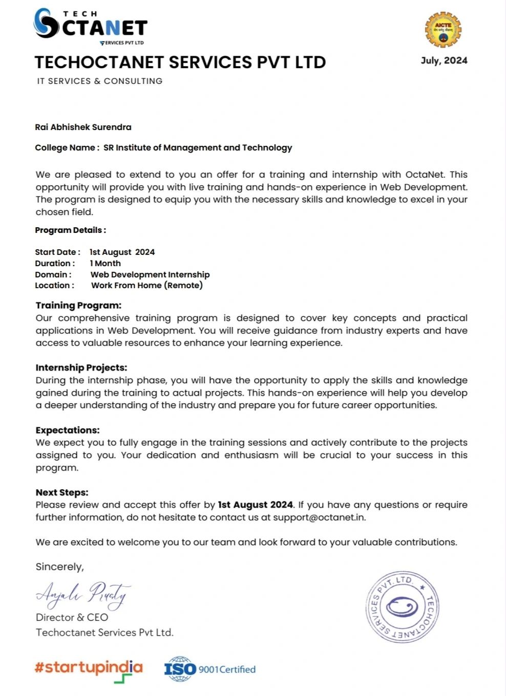 Rai Abhishek Surendra on LinkedIn: #internship #careerdevelopment # ... Rai Abhishek Surendra on LinkedIn: #internship #careerdevelopment # ...