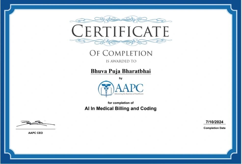 Puja Bhuva, CPC on LinkedIn: #aapc Puja Bhuva, CPC on LinkedIn: #aapc