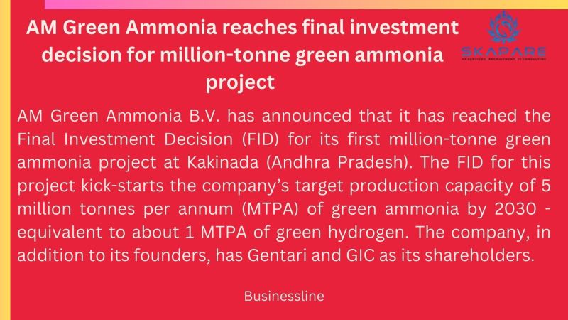 Skapare on LinkedIn: AM Green Ammonia reaches final investment decision ... Skapare on LinkedIn: AM Green Ammonia reaches final investment decision ...