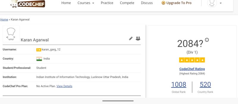 #codechef #competitiveprogramming #milestone #keepgoing | Karan Agarwal ... #codechef #competitiveprogramming #milestone #keepgoing | Karan Agarwal ...