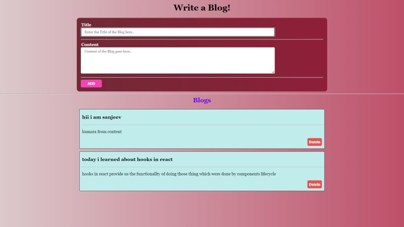 How I built a blog management UI using React Hooks | Sanjeev Kumar ... How I built a blog management UI using React Hooks | Sanjeev Kumar ...