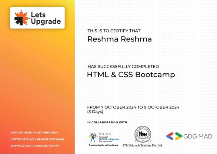 Reshma Reshma on LinkedIn: #html #css #webdevelopment #bootcamp # ... Reshma Reshma on LinkedIn: #html #css #webdevelopment #bootcamp # ...