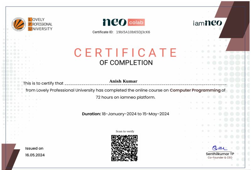 Anish Kumar on LinkedIn: #cprogramming #datascience #codingjourney # ... Anish Kumar on LinkedIn: #cprogramming #datascience #codingjourney # ...